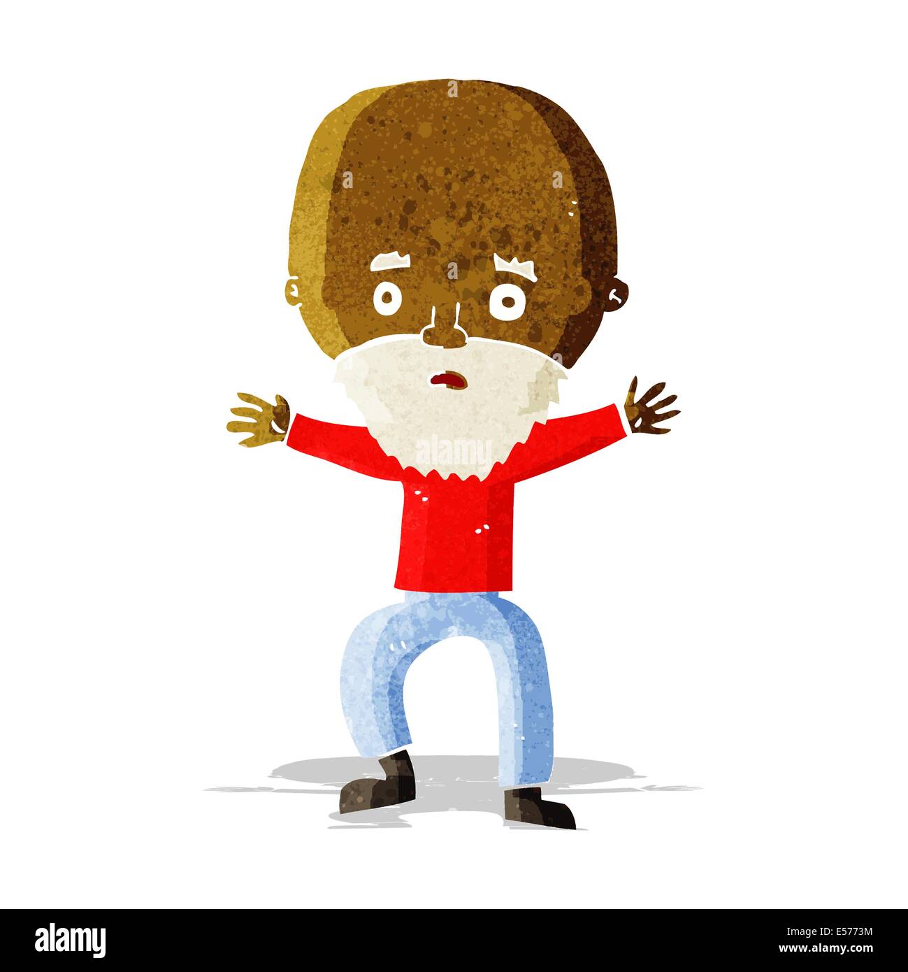 cartoon panicking old man Stock Vector Image & Art - Alamy