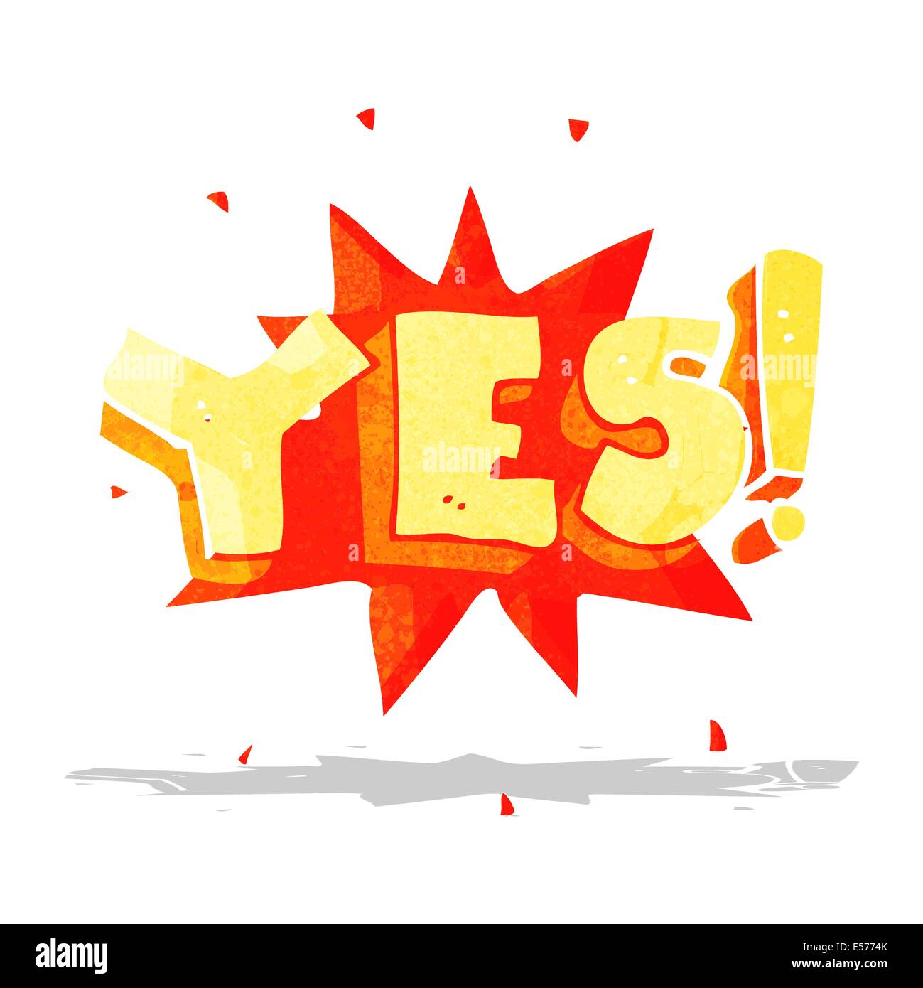 cartoon yes symbol Stock Vector Image & Art - Alamy