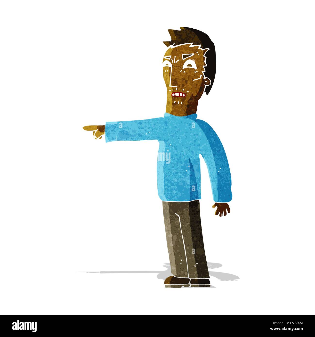 Cartoon illustration angry boy pointing hi-res stock photography and ...