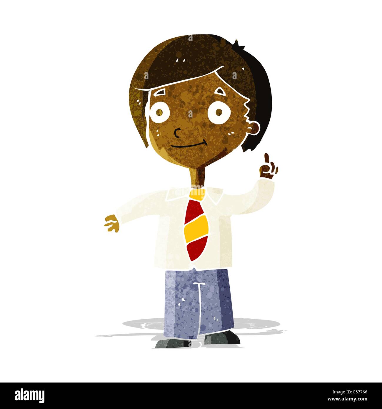 cartoon school boy answering question Stock Vector Image & Art - Alamy