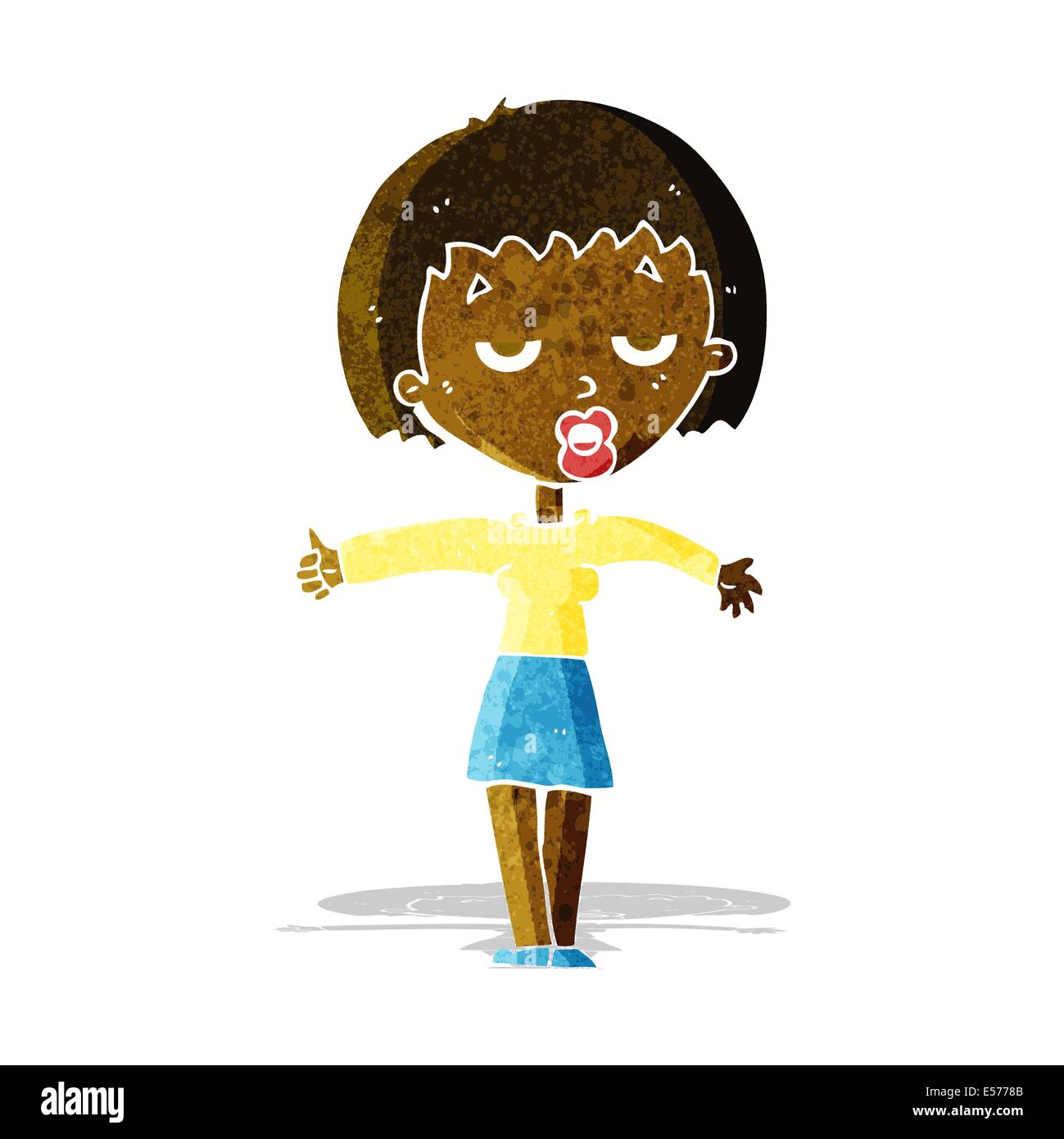 cartoon bored woman Stock Vector Image & Art - Alamy