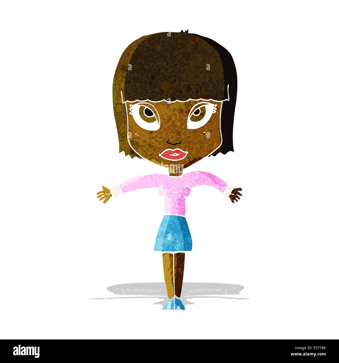 cartoon woman shrugging Stock Vector Image & Art - Alamy