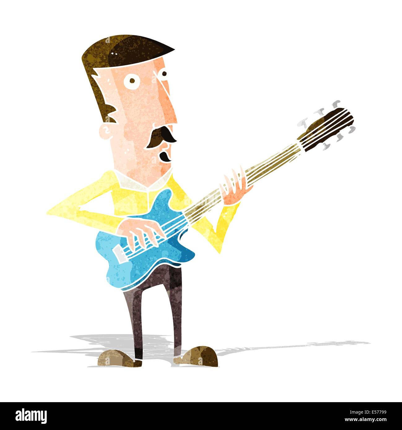 cartoon man playing electric guitar Stock Vector Image & Art - Alamy