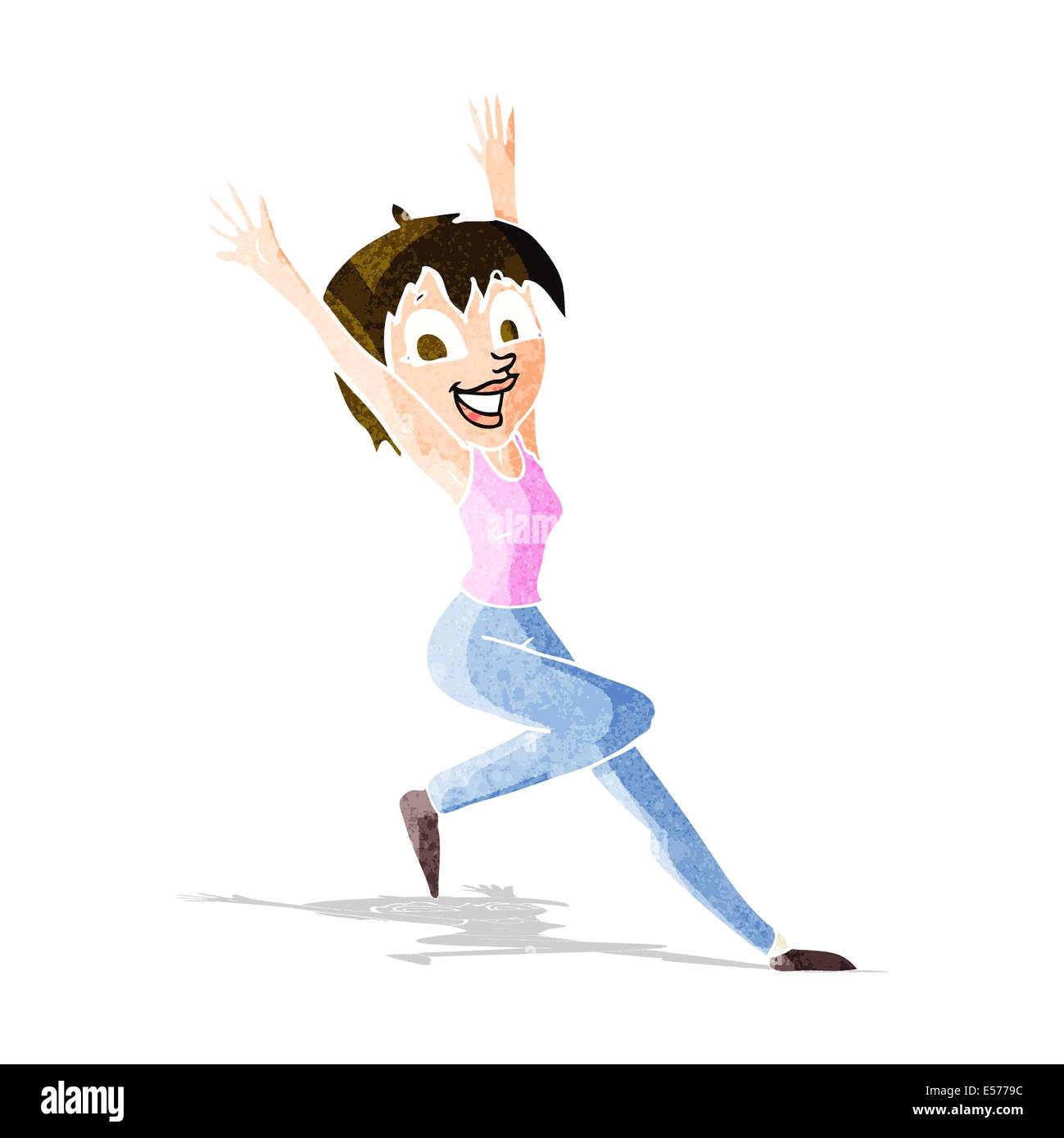 cartoon excited woman Stock Vector Image & Art - Alamy