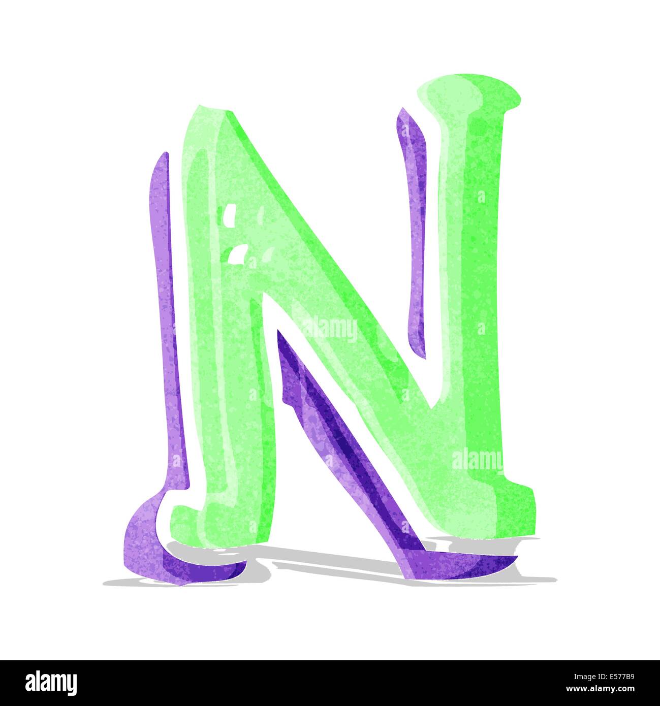 cartoon letter N Stock Vector Image & Art - Alamy