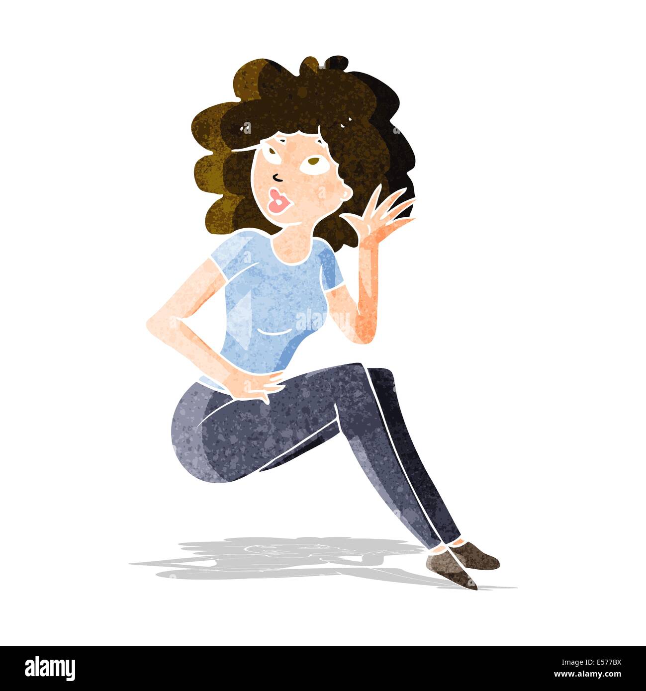 cartoon woman listening Stock Vector Image & Art - Alamy