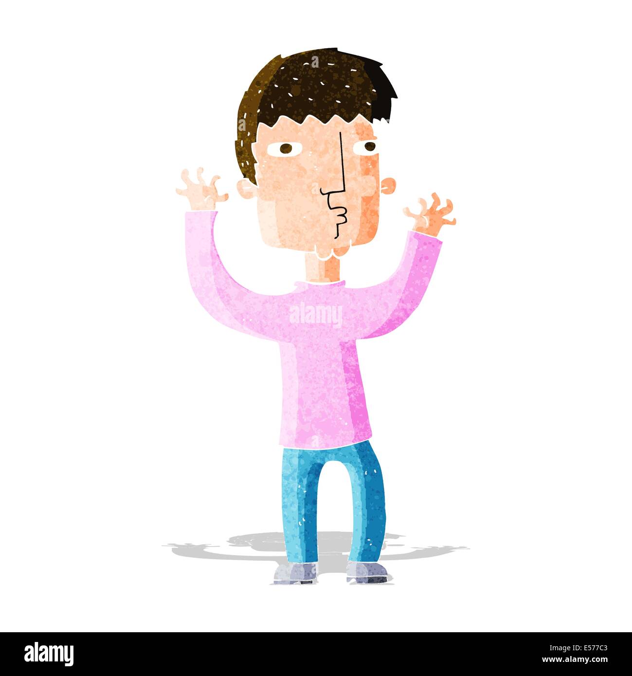 cartoon anxious man Stock Vector Image & Art - Alamy