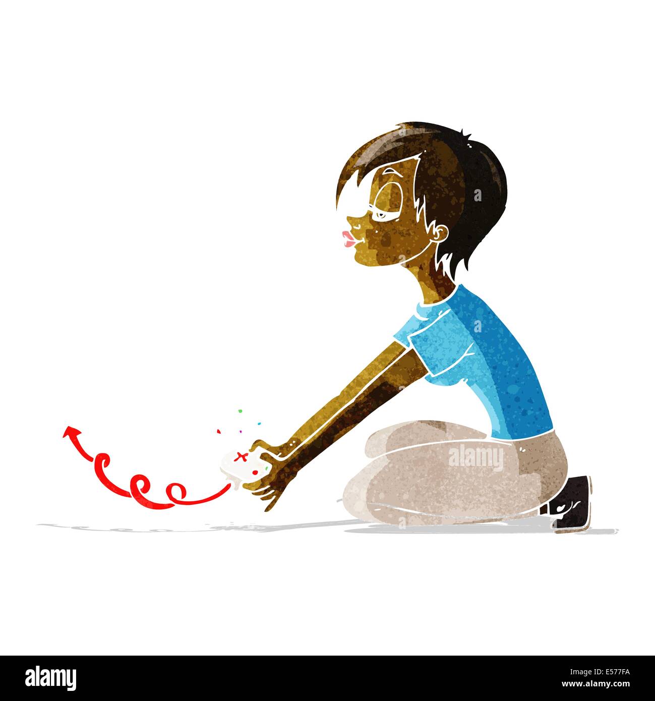 cartoon girl playing computer games Stock Vector Image & Art - Alamy