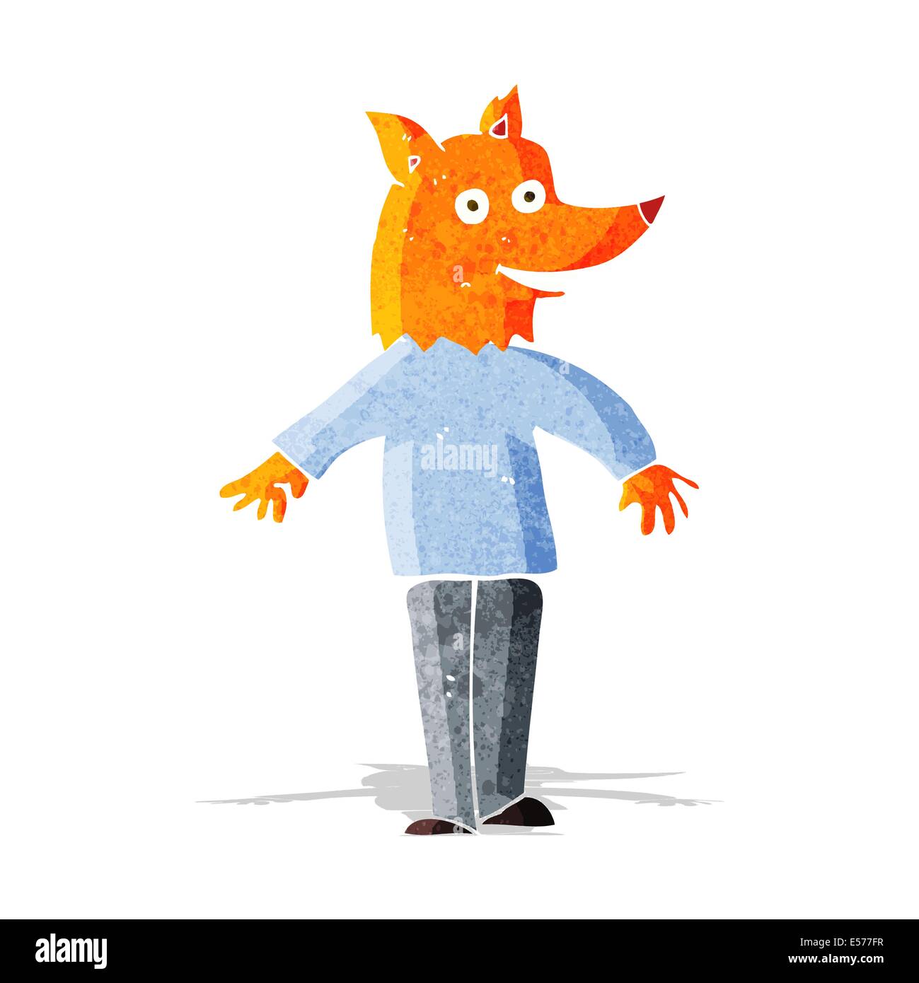 cartoon happy fox man Stock Vector Image & Art - Alamy