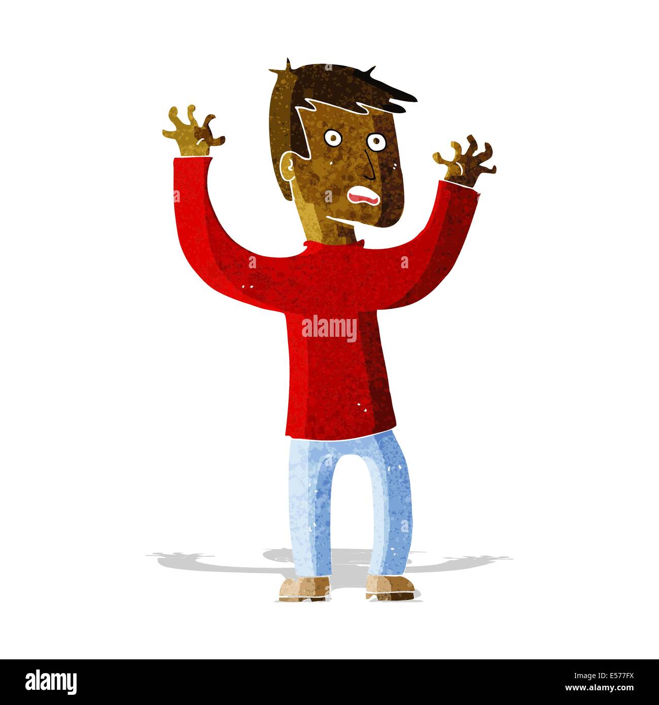 cartoon terrified man Stock Vector Image & Art - Alamy