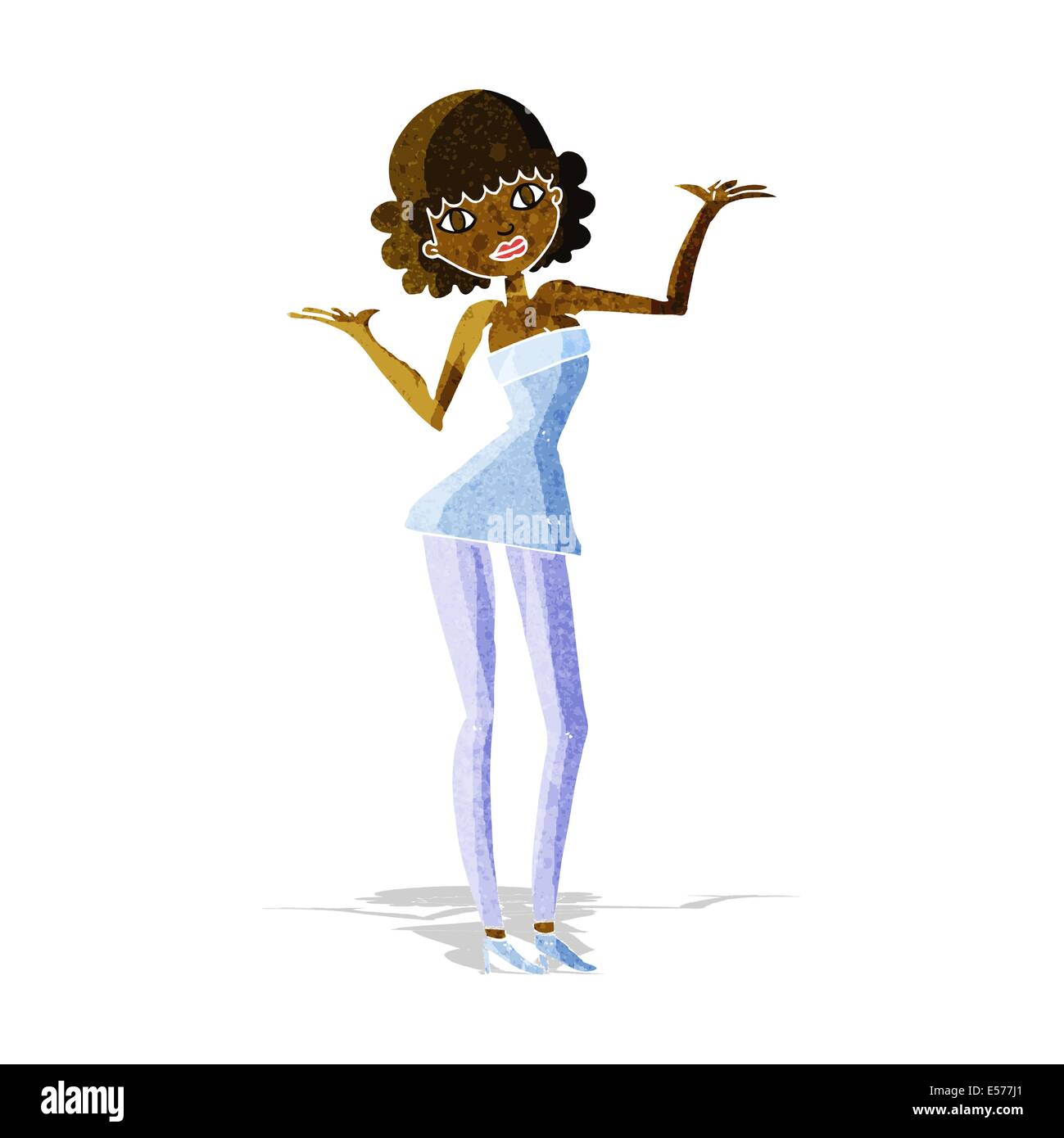 Girl in cocktail dress Stock Vector Images - Alamy