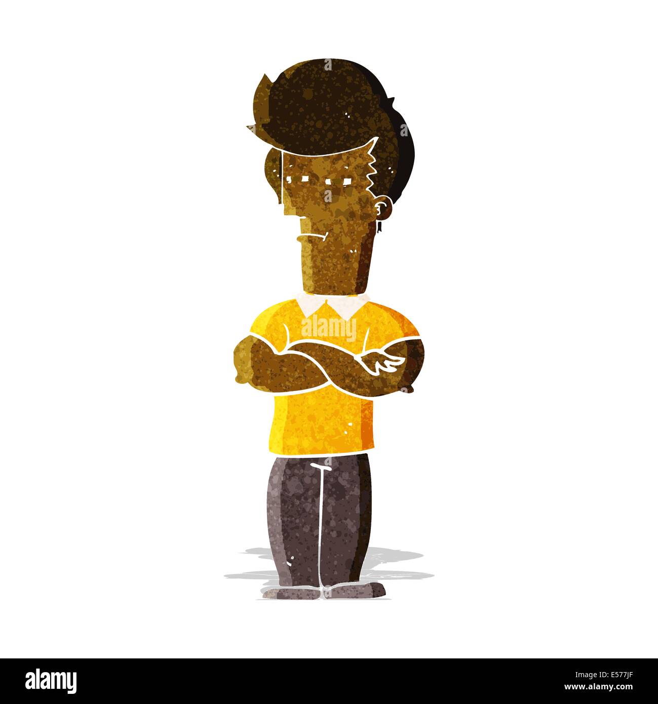 cartoon man with folded arms Stock Vector Image & Art - Alamy