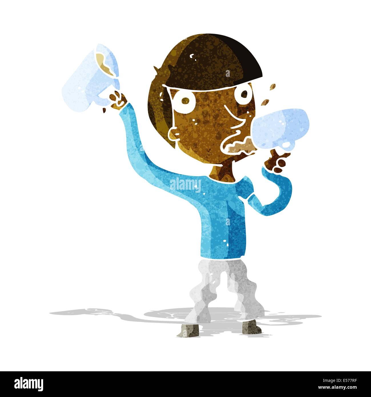 cartoon man drinking beer Stock Vector Image & Art - Alamy