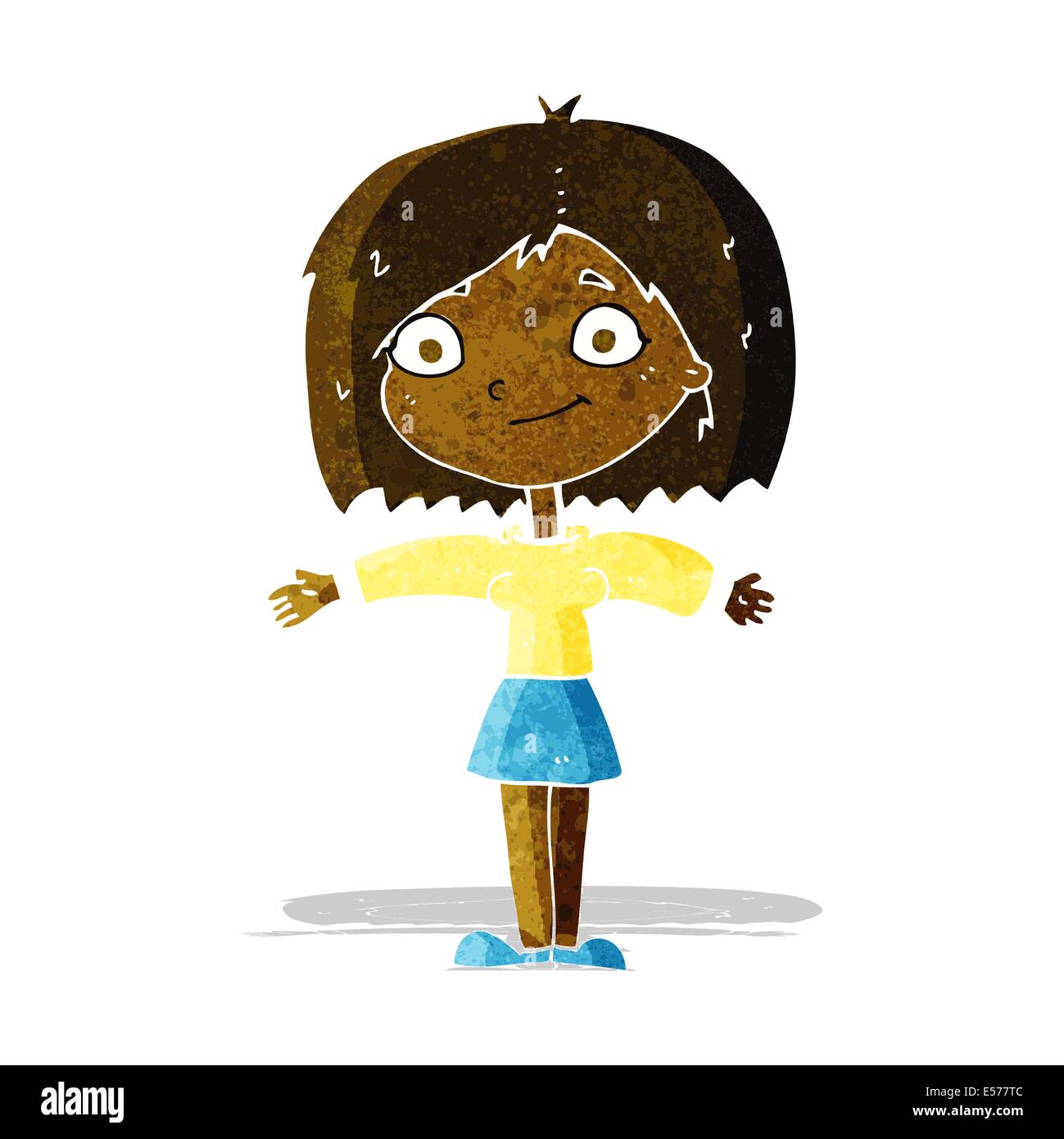 Silly girl smiling Stock Vector Images - Alamy