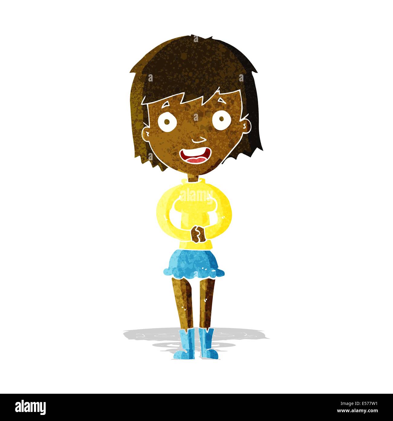 cartoon excited woman Stock Vector Image & Art - Alamy