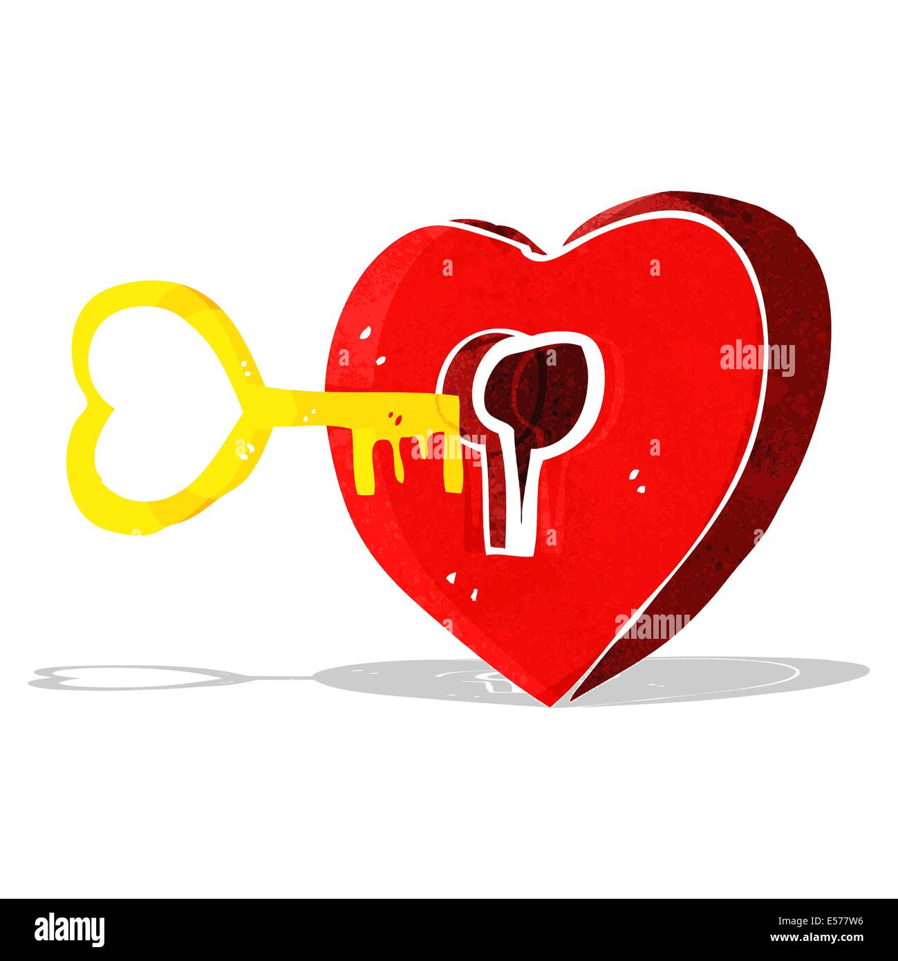 cartoon heart with key Stock Vector Image & Art - Alamy