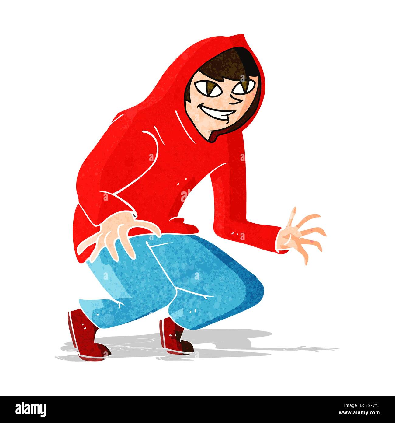 cartoon mischievous boy in hooded top Stock Vector Image & Art - Alamy