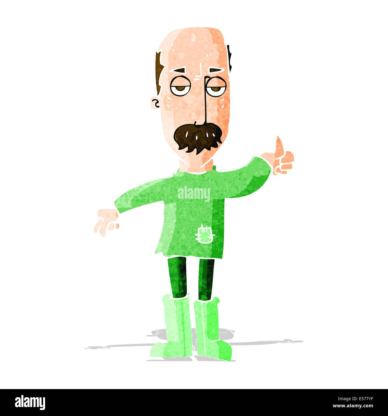 Old man hand up character Cut Out Stock Images & Pictures - Alamy