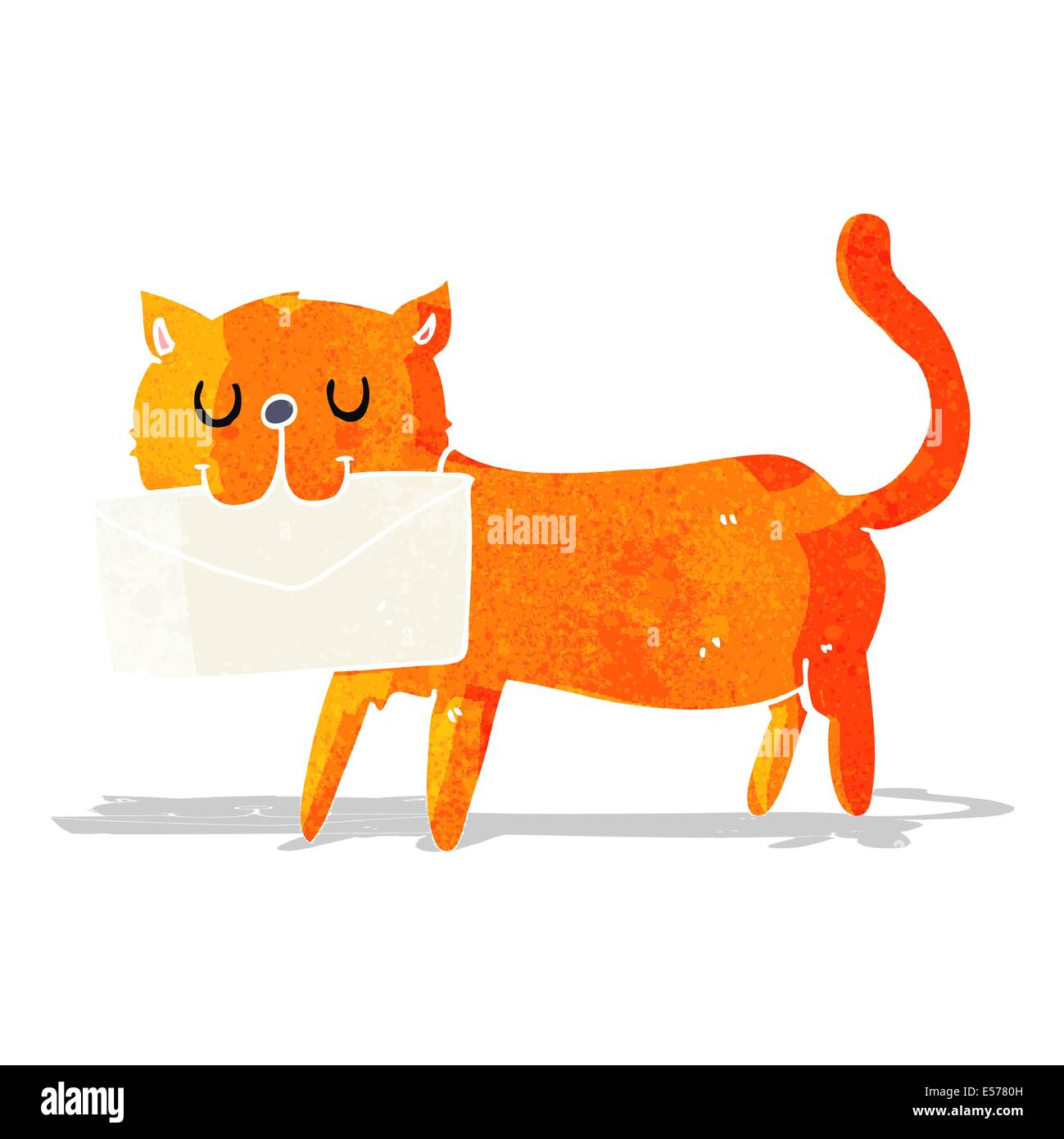 cartoon cat carrying letter Stock Vector Image & Art - Alamy