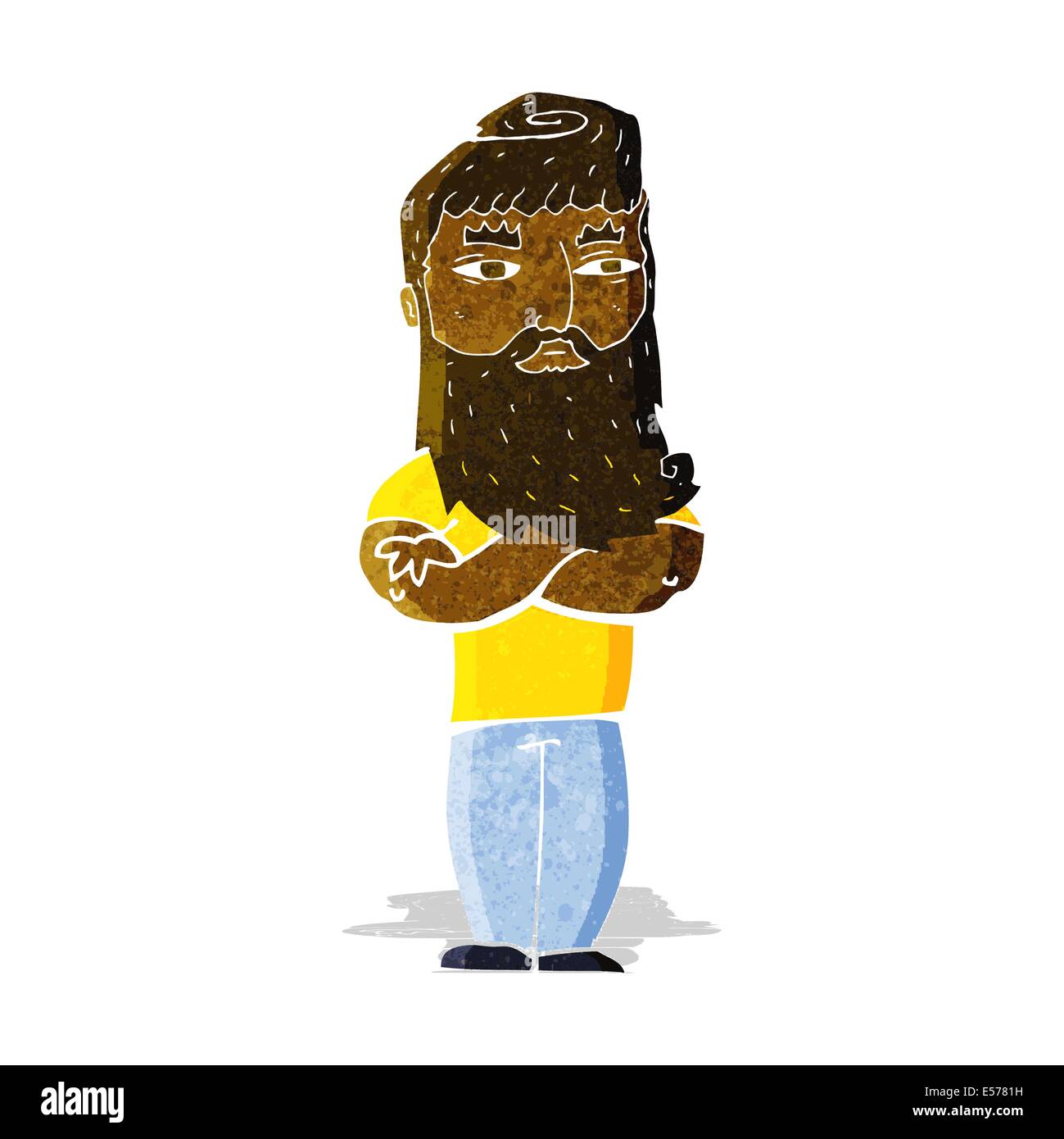 cartoon serious man with beard Stock Vector Image & Art - Alamy
