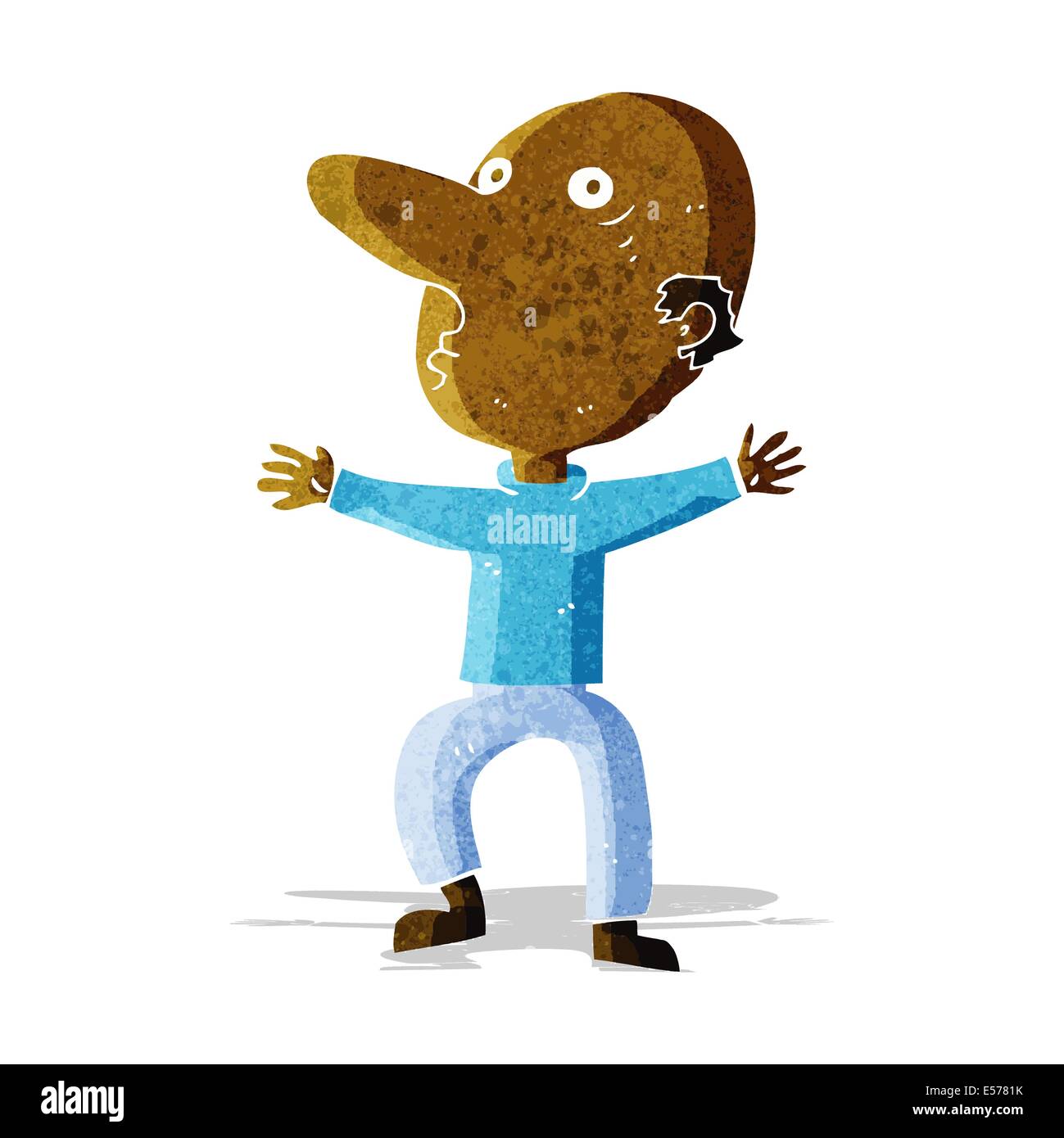 Cartoon worried middle aged man Cut Out Stock Images & Pictures - Alamy