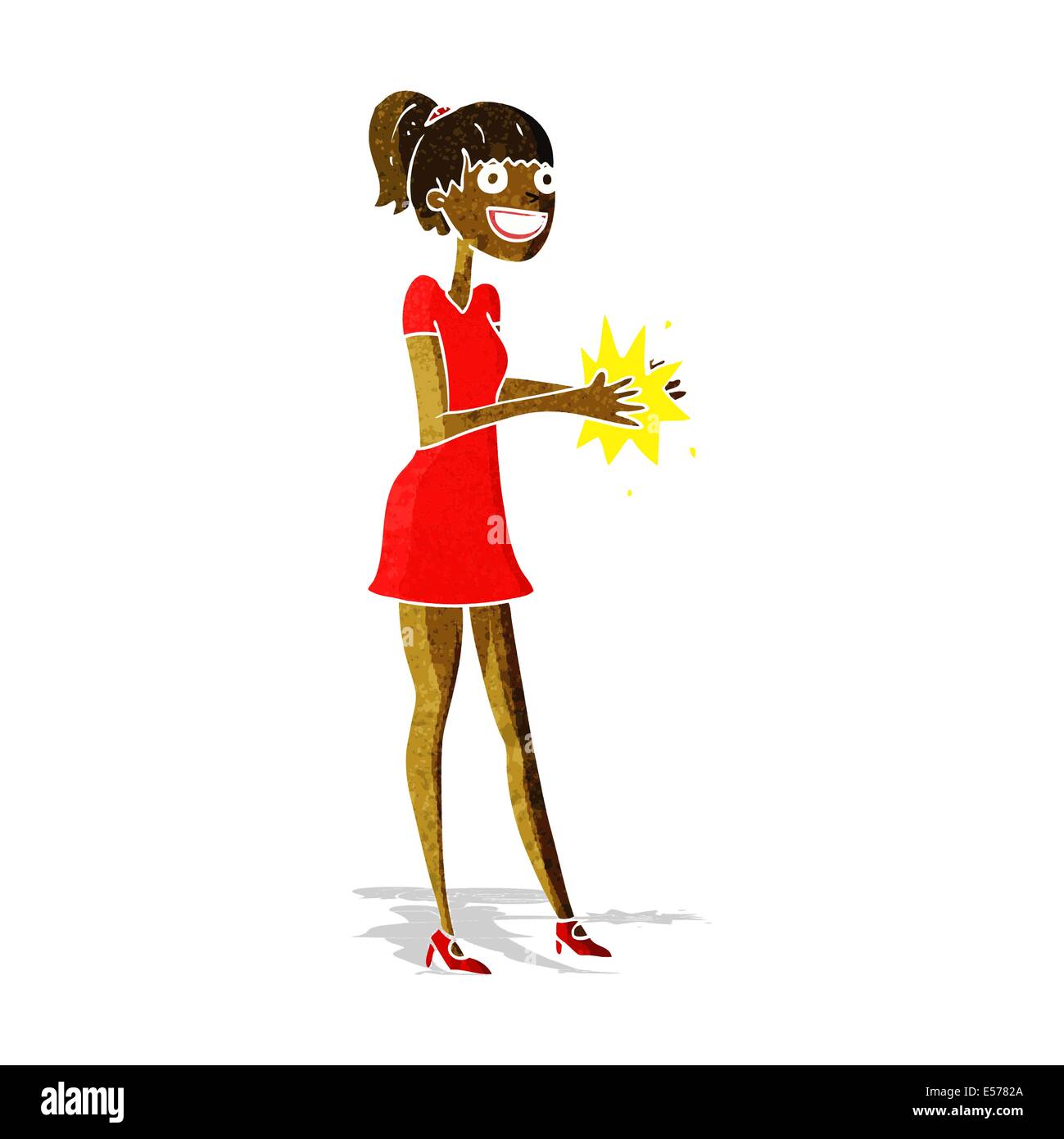 cartoon woman clapping hands Stock Vector Image & Art - Alamy