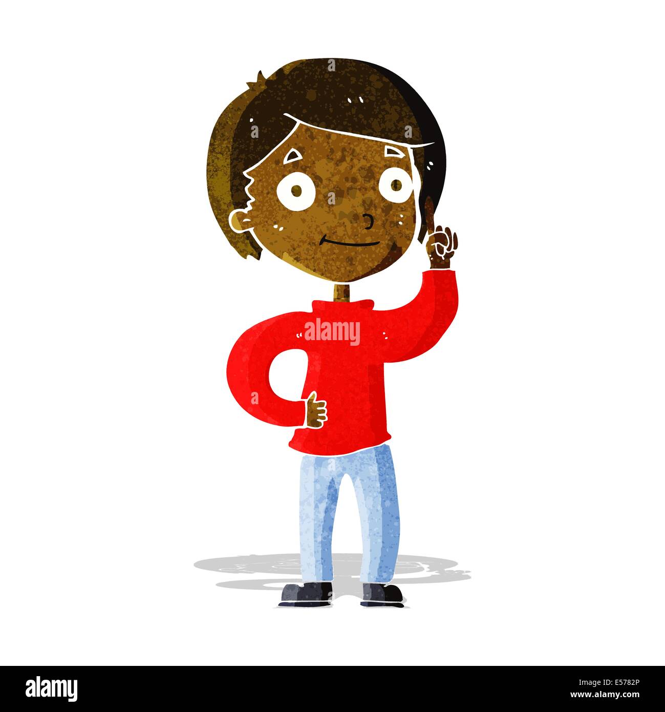 cartoon boy with idea Stock Vector Image & Art - Alamy