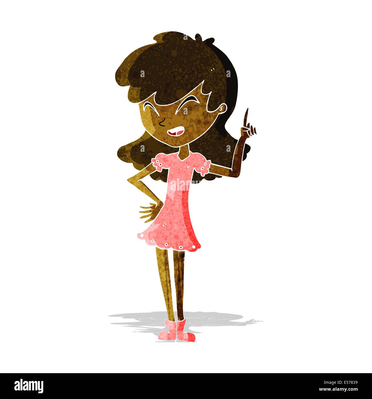 cartoon girl making point Stock Vector Image & Art - Alamy
