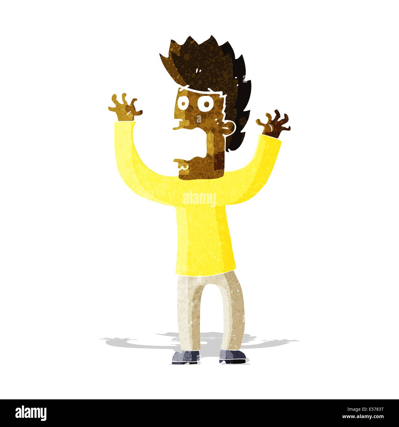 cartoon terrified man Stock Vector Image & Art - Alamy