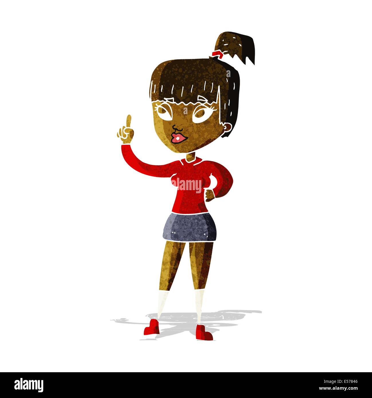 cartoon attractive girl with idea Stock Vector Image & Art - Alamy