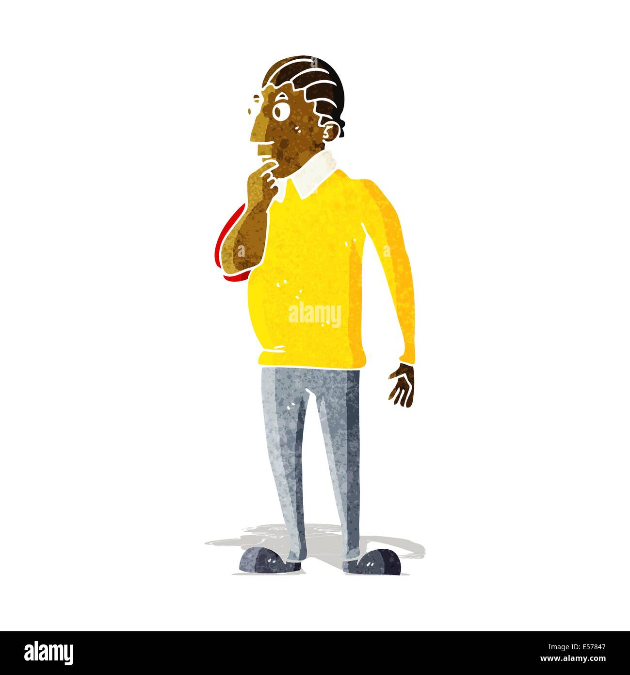 cartoon curious man Stock Vector Image & Art - Alamy