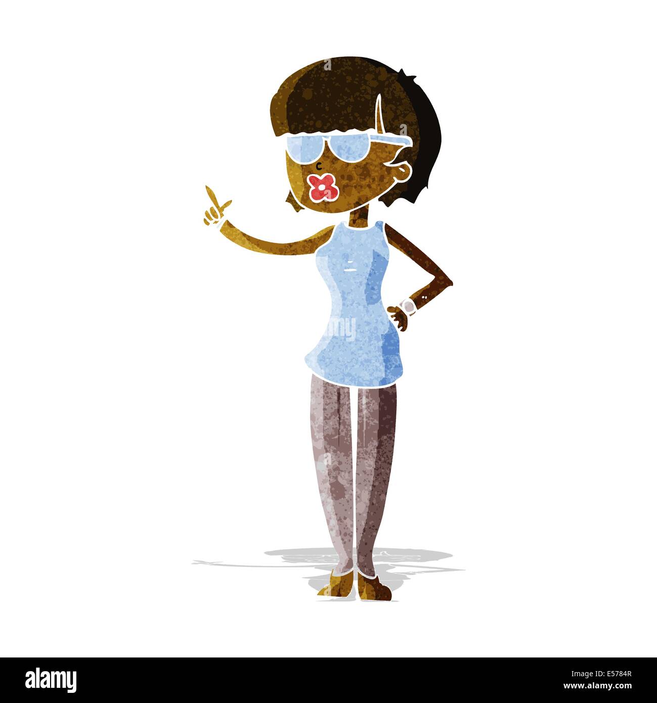 cartoon woman wearing spectacles Stock Vector Image & Art - Alamy