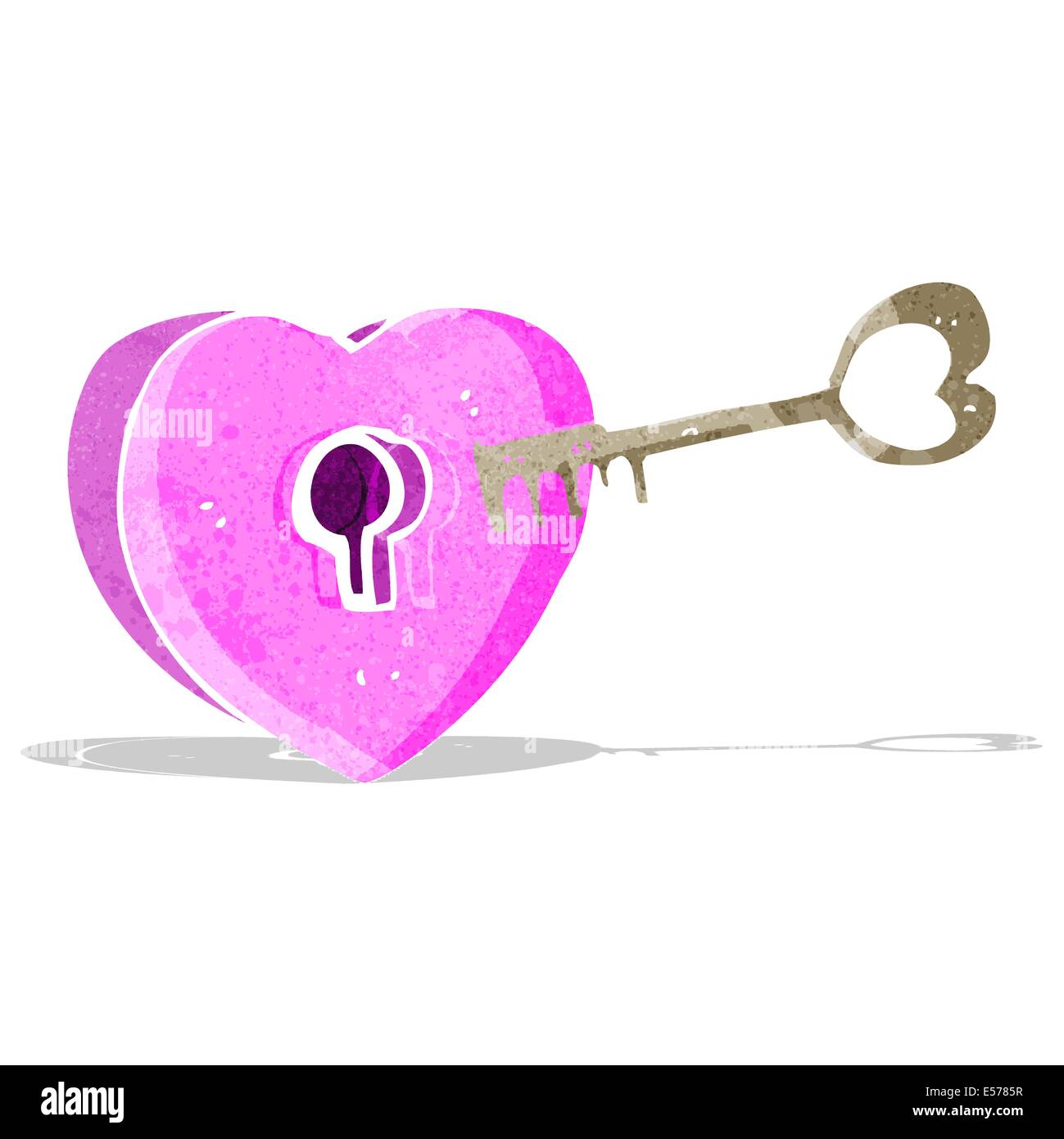 cartoon heart with keyhole Stock Vector Image & Art - Alamy