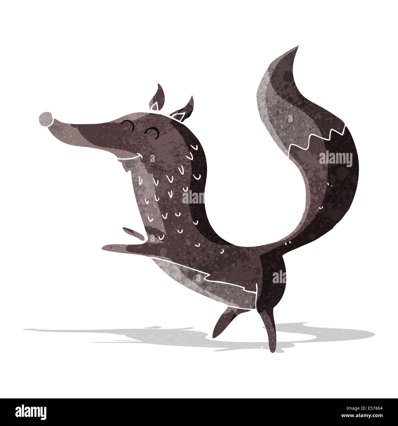 cartoon happy wolf Stock Vector Image & Art - Alamy