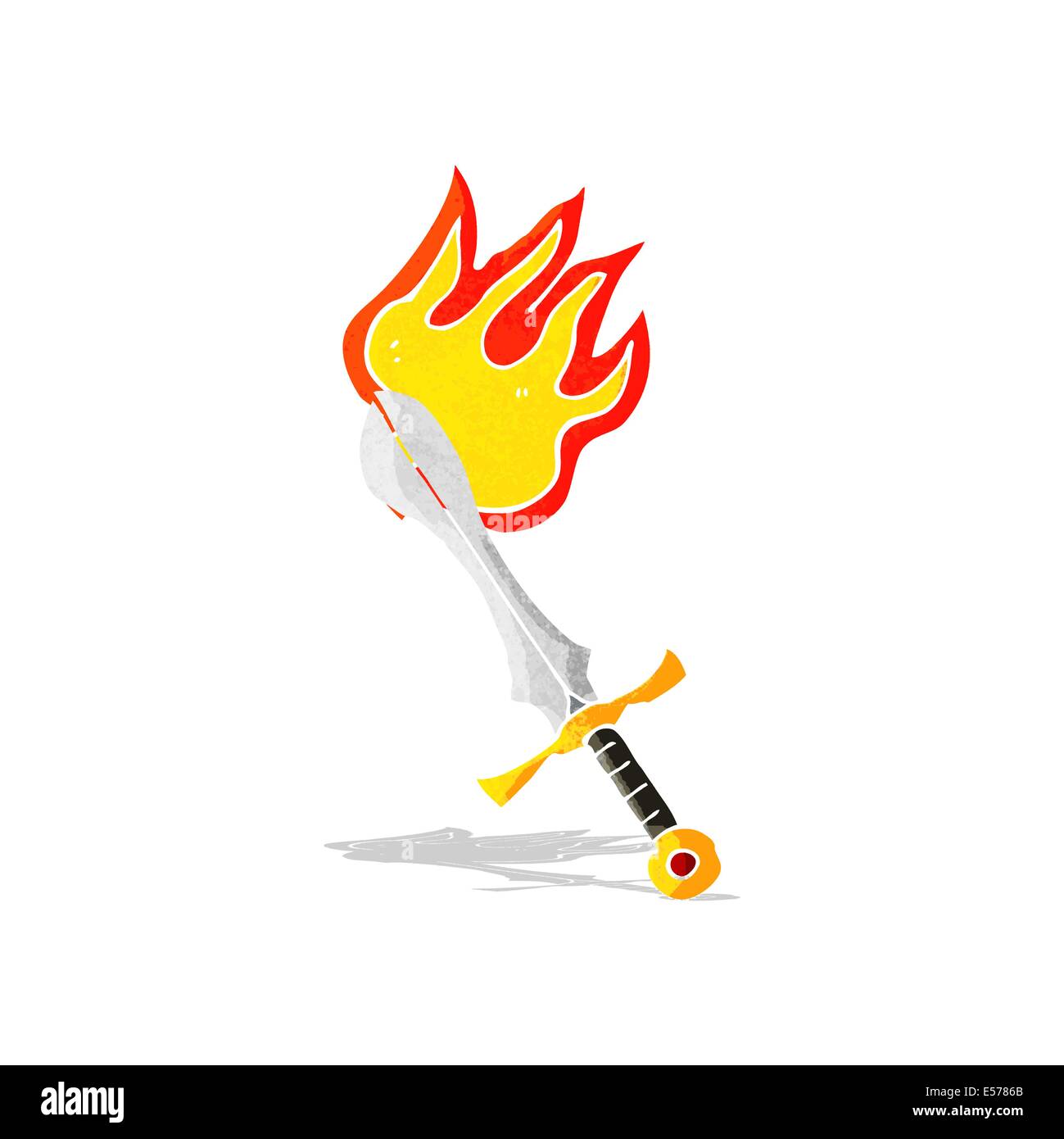Flaming Sword Drawing