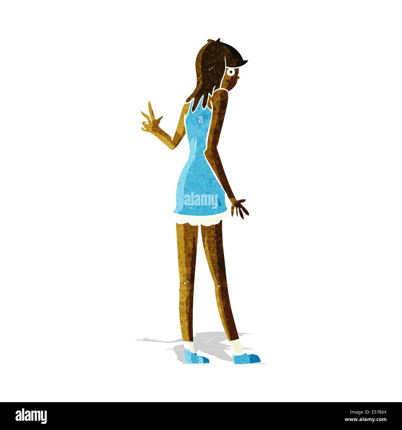 cartoon woman waving Stock Vector Image & Art - Alamy