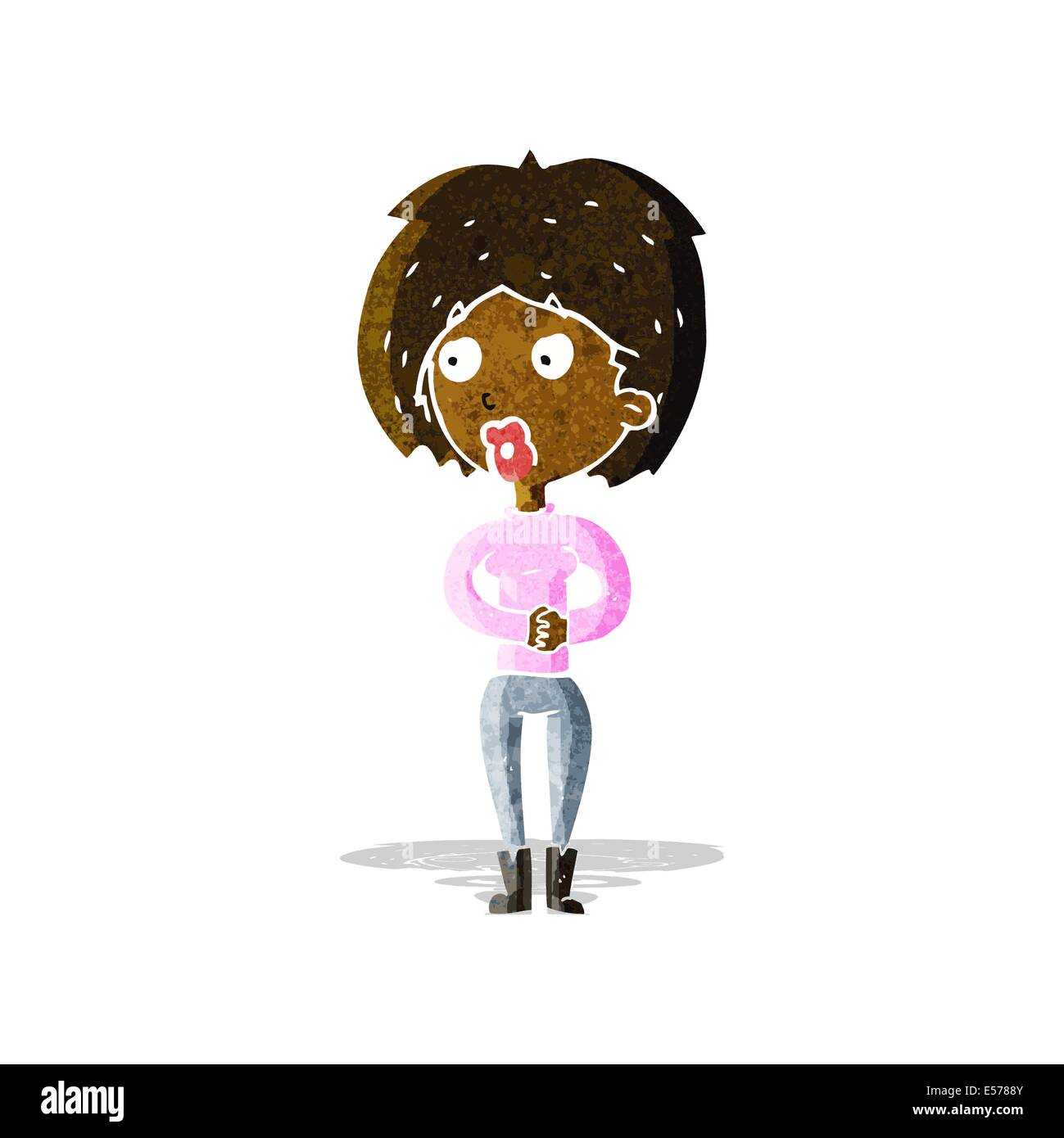 cartoon surprised woman Stock Vector Image & Art - Alamy