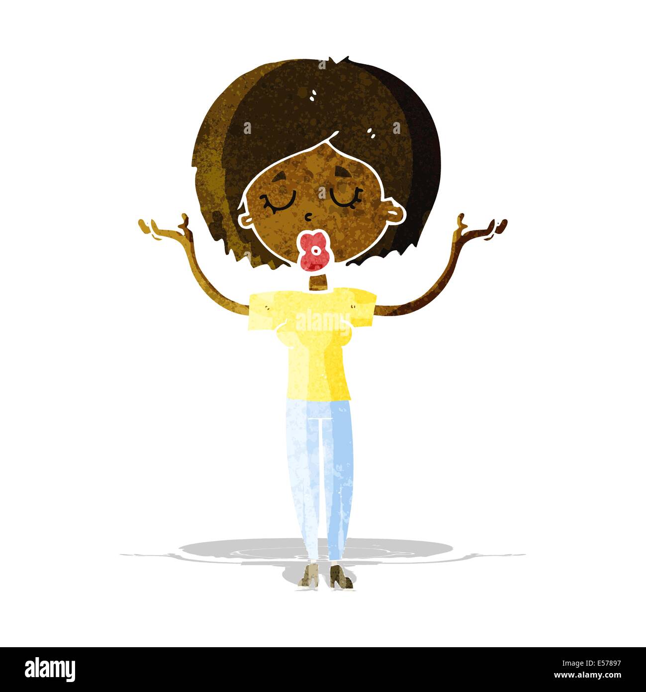 cartoon peaceful woman Stock Vector Image & Art - Alamy