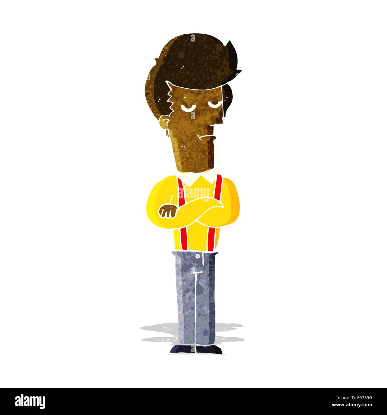 Man crossed arms bored Stock Vector Images - Alamy