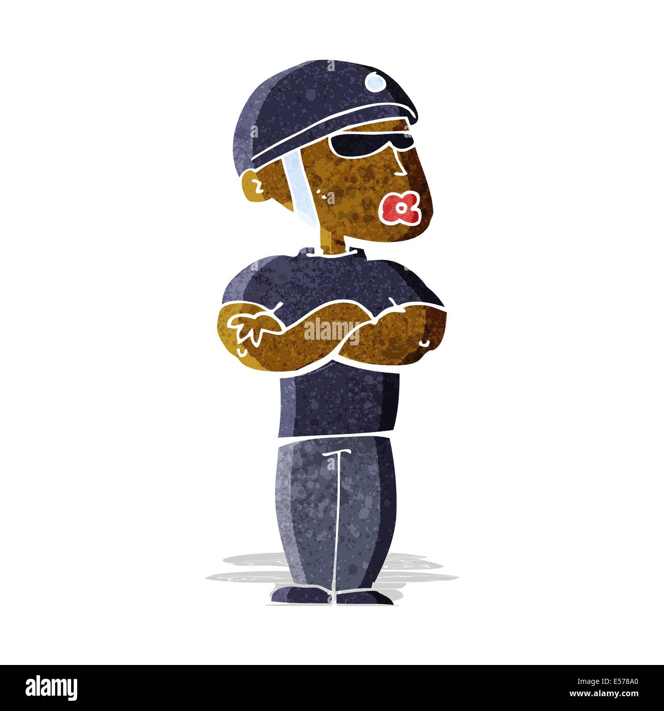 cartoon security guard Stock Vector Image & Art - Alamy