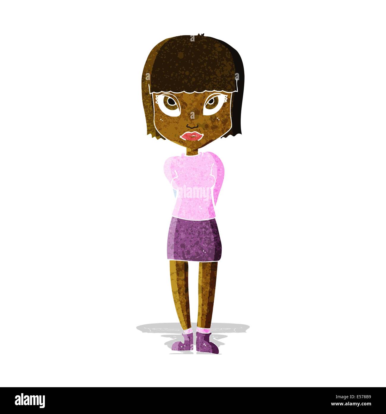 cartoon woman standing Stock Vector Image & Art - Alamy