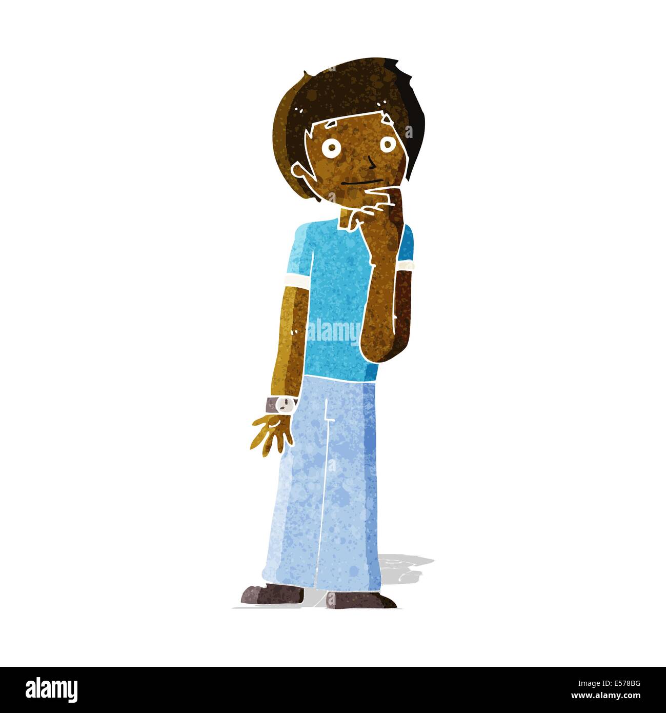 cartoon boy wondering Stock Vector Image & Art - Alamy