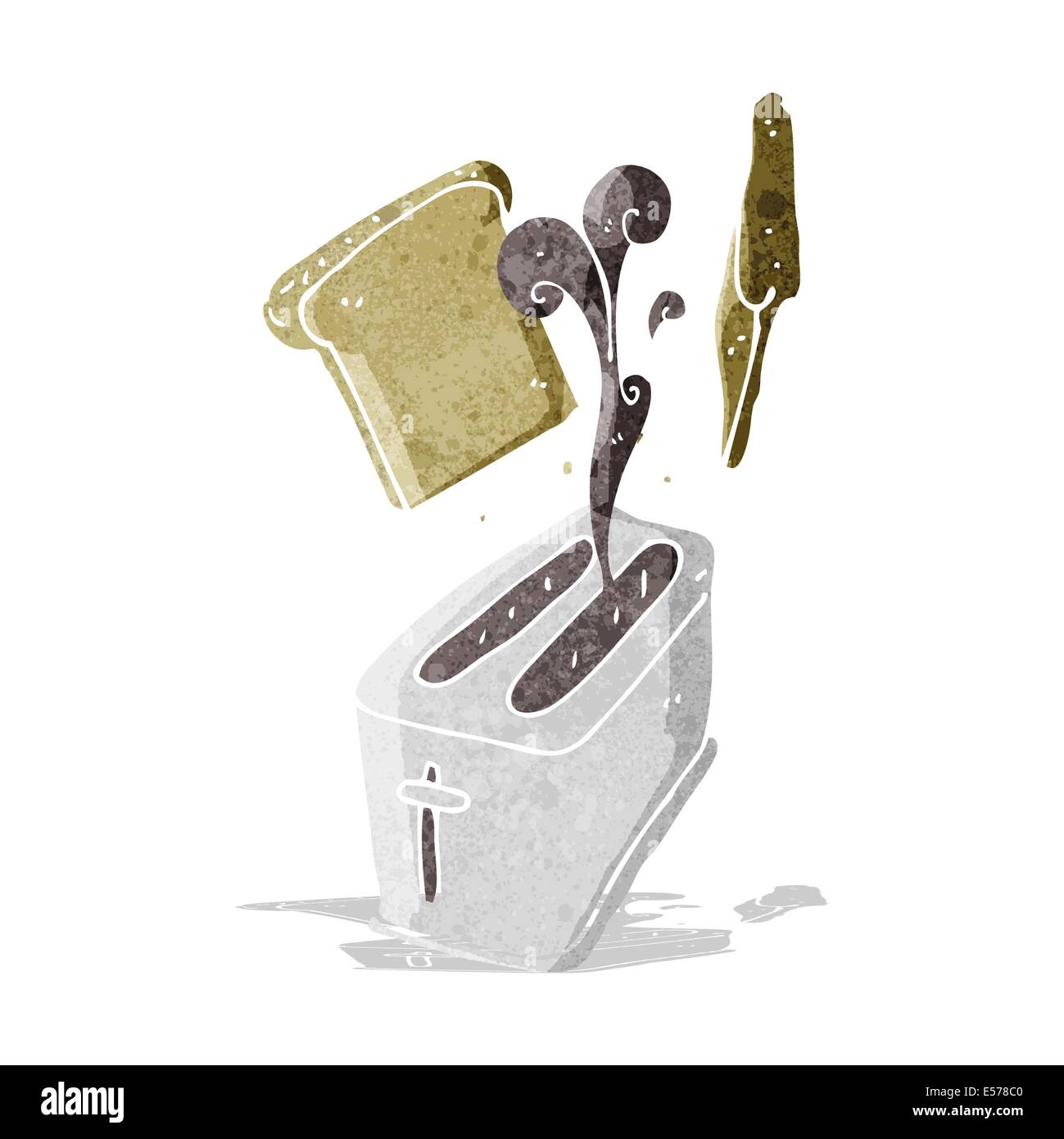 cartoon toaster spitting out bread Stock Vector Image & Art - Alamy