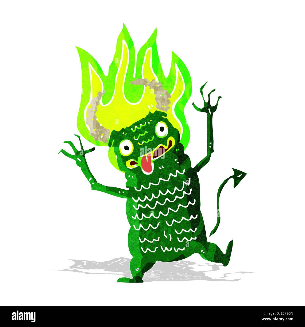 Cartoon illustration devil waving hi-res stock photography and images ...
