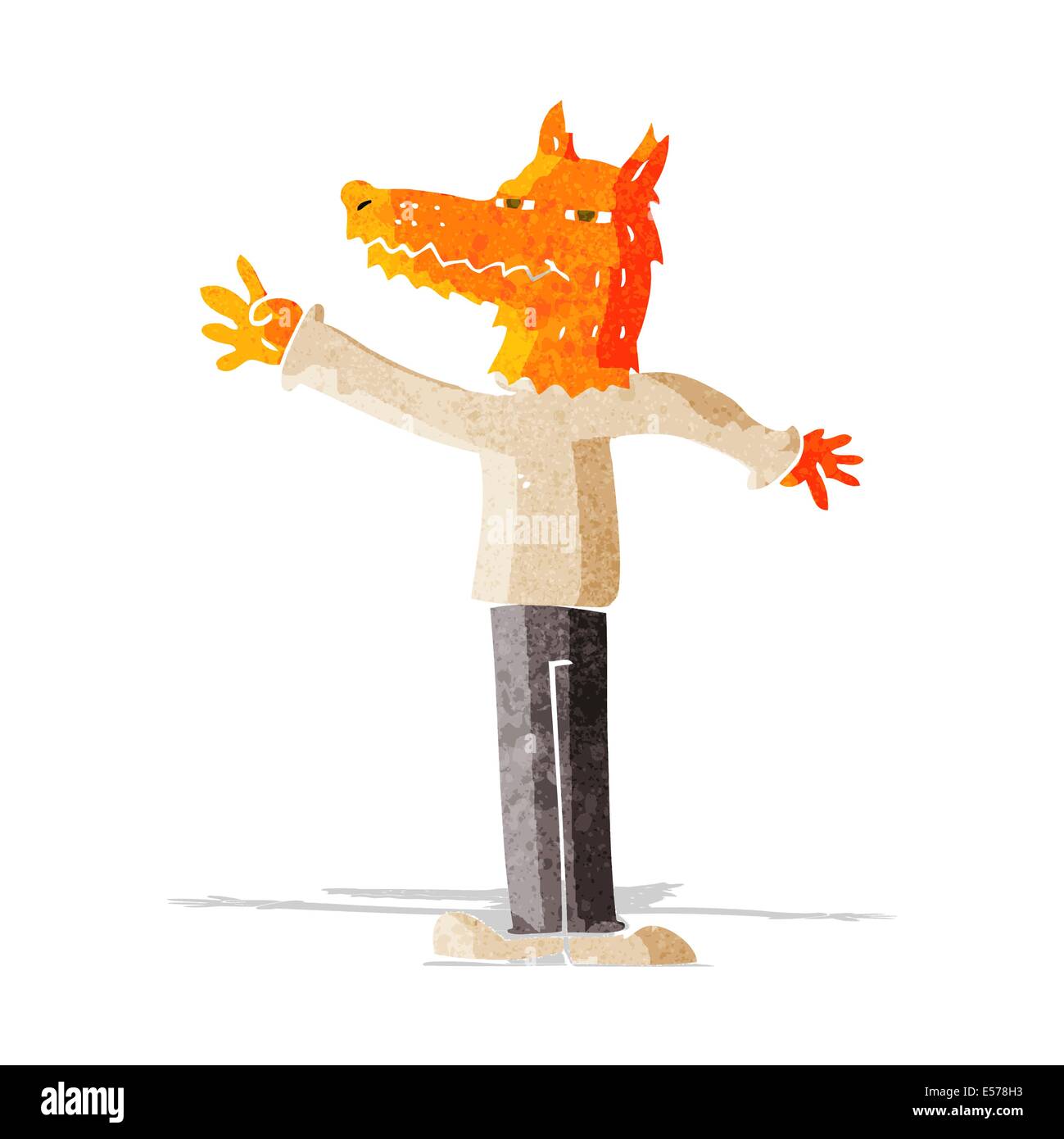 cartoon waving fox man Stock Vector Image & Art - Alamy