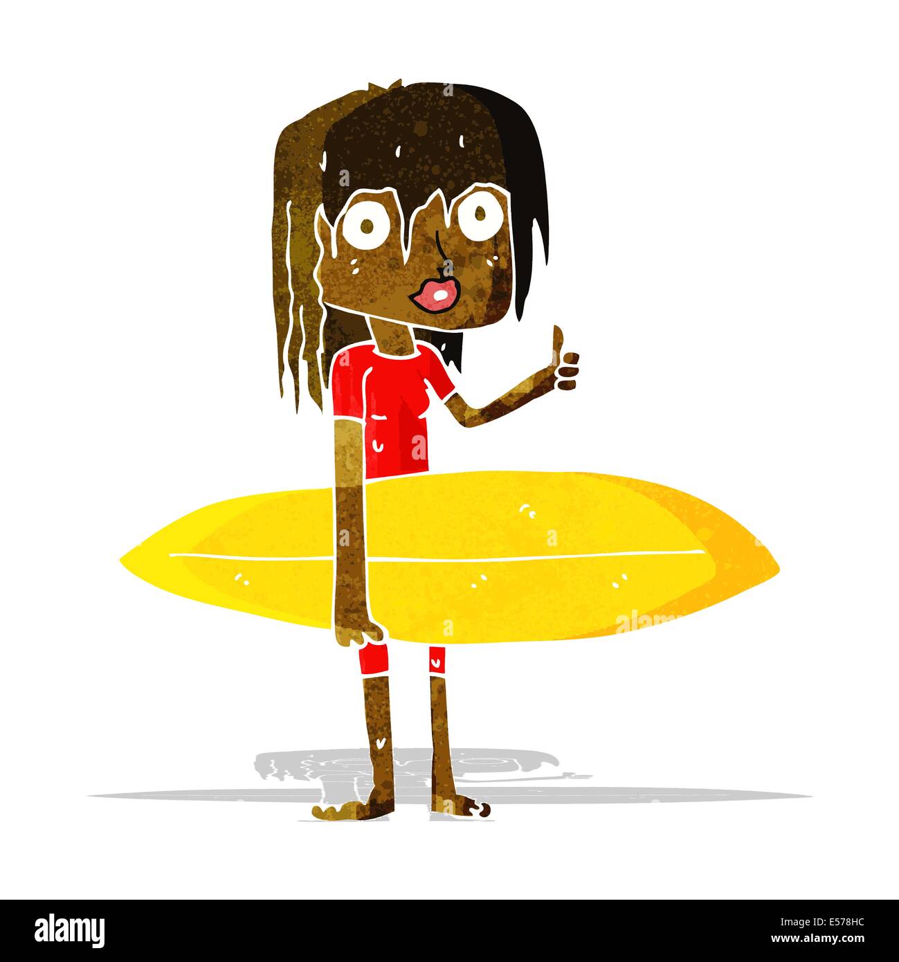cartoon surfer girl Stock Vector Image & Art - Alamy