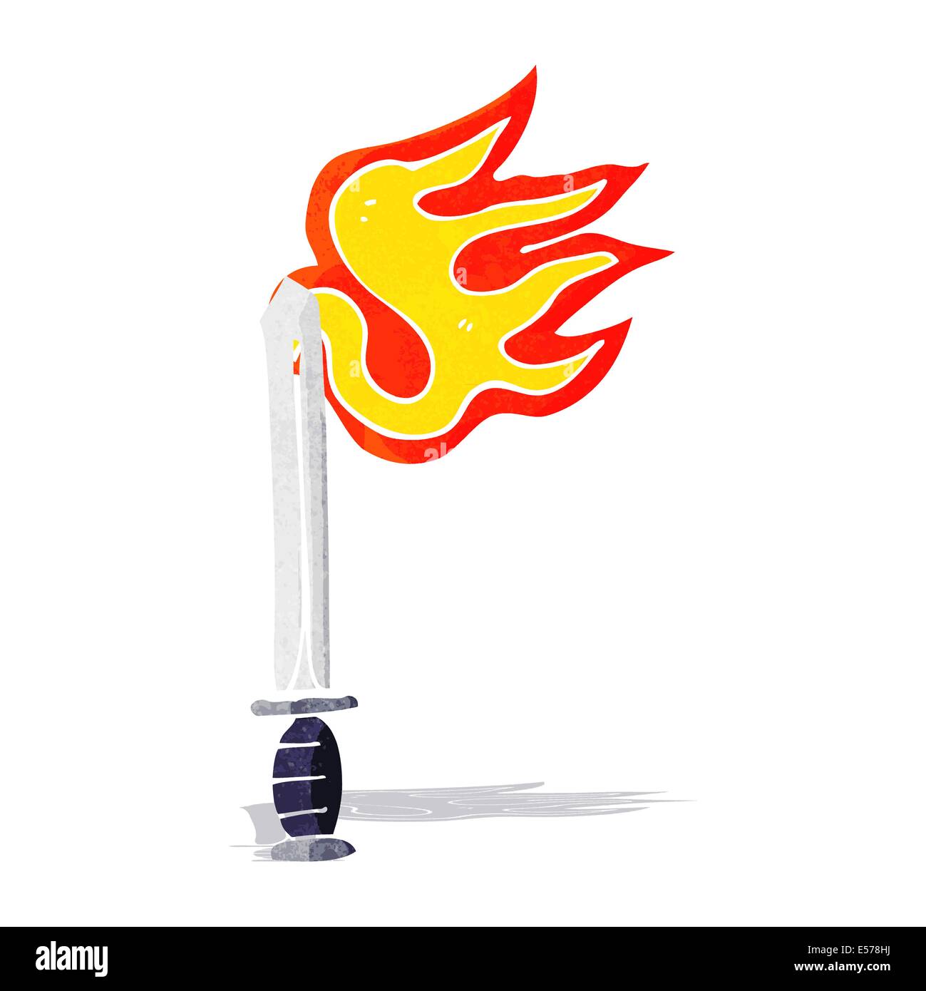 Cartoon flaming sword hi-res stock photography and images - Alamy