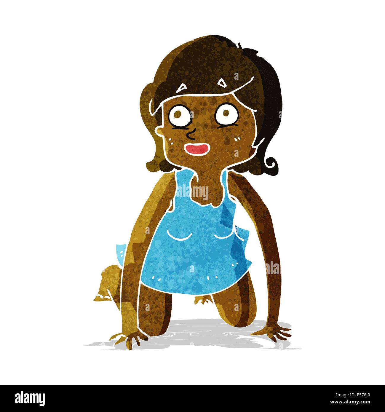 cartoon woman on all fours Stock Vector Image & Art - Alamy