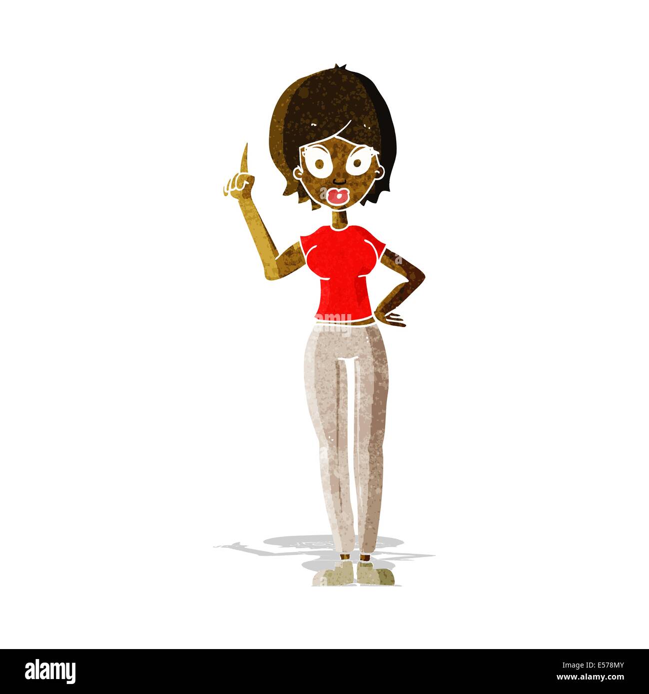 cartoon woman explaining her point Stock Vector Image & Art - Alamy
