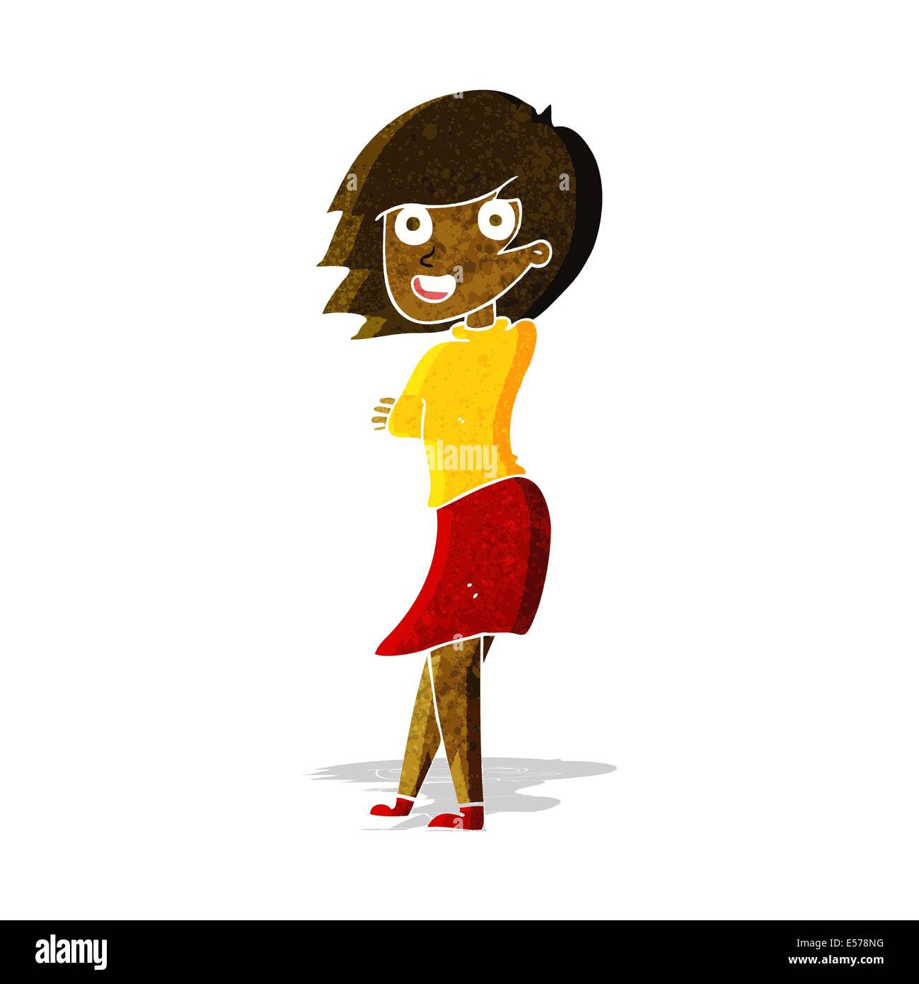 cartoon happy woman Stock Vector Image & Art - Alamy